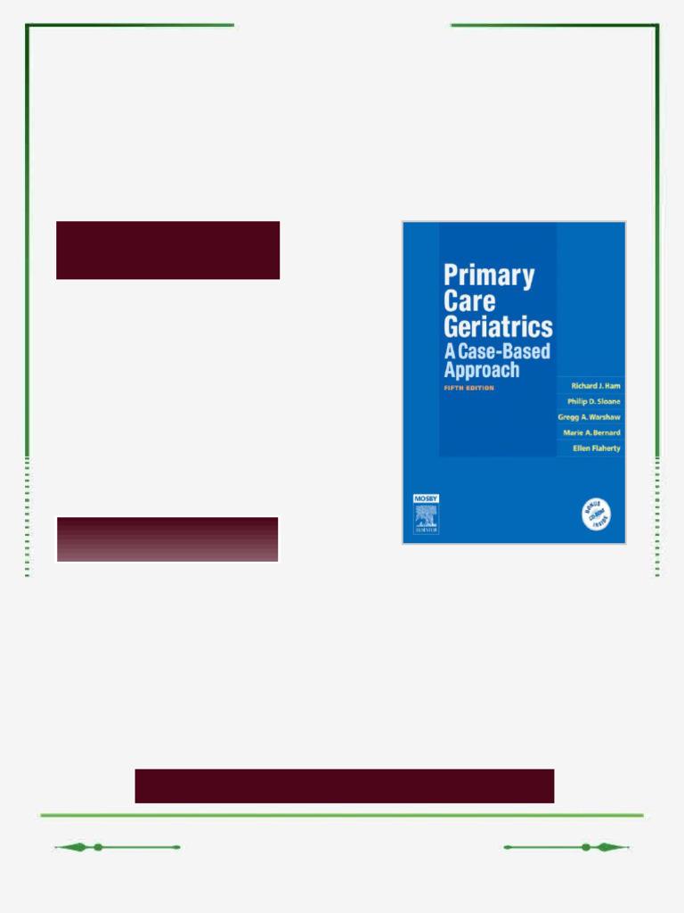Primary Care Geriatrics A Case Based Approach 5th Edition Richard J ...
