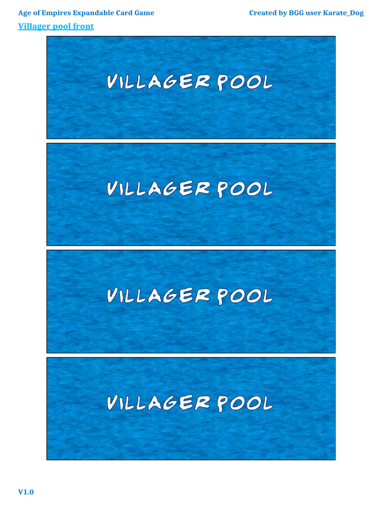 Aoe Ecg Villager Pool v1.0 | PDF