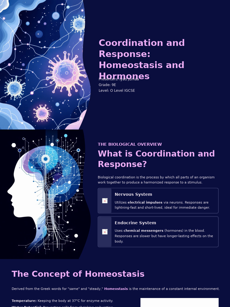 Coordination and Response Homeostasis and Hormones | PDF | Homeostasis ...