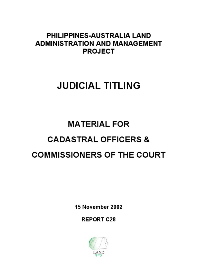 Judicial Titling Forms for Cadastral Officers | PDF | Deed | Surveying
