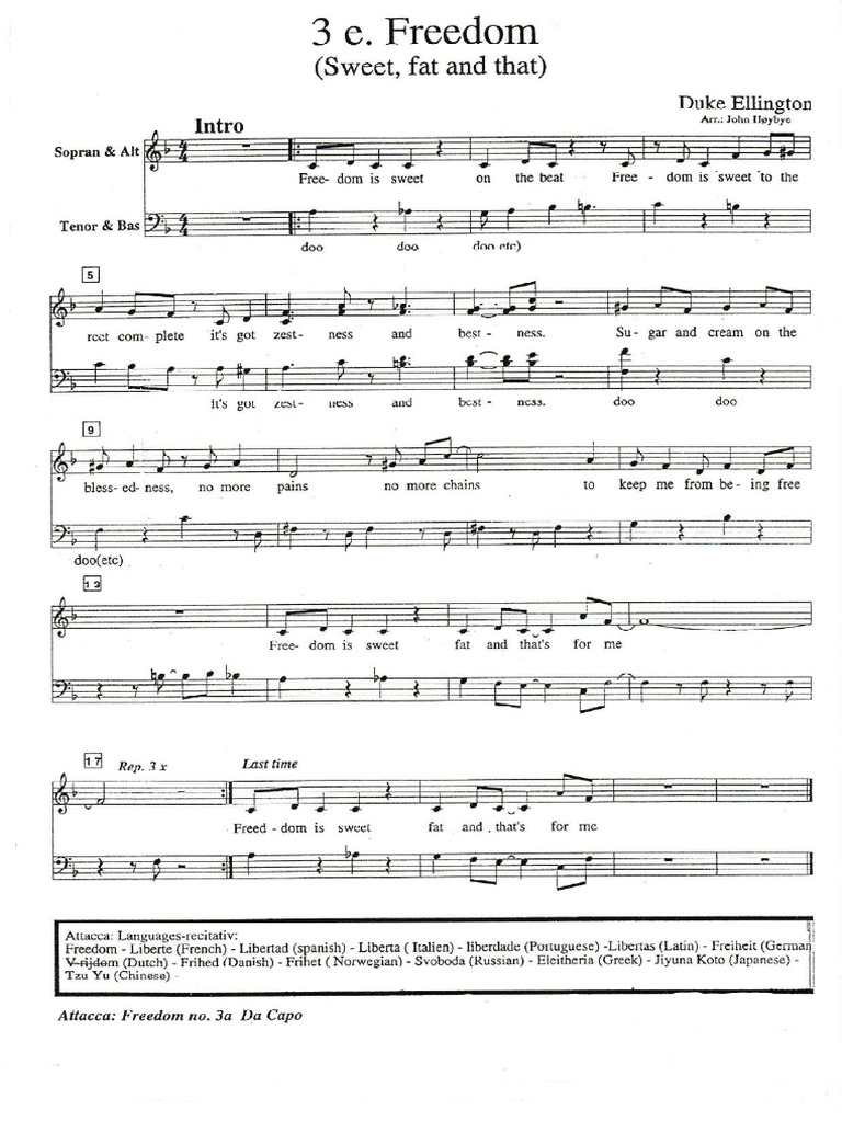 Ellington - Freedom Is Sweet | PDF