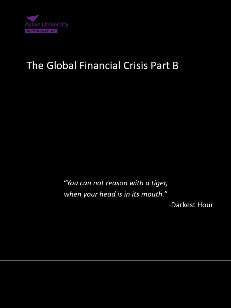 The Global Financial Crisis (Part B) 2 | PDF | Basel Iii | Banks