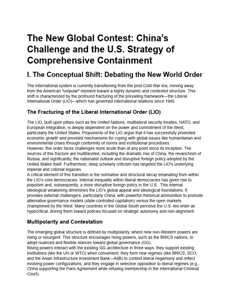 China's Challenge to U.S. Global Order | PDF | China | World Politics