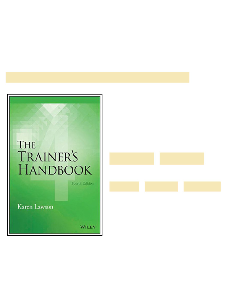 The Trainer s Handbook 3rd Edition Karen Lawson - ebook and textbook ...