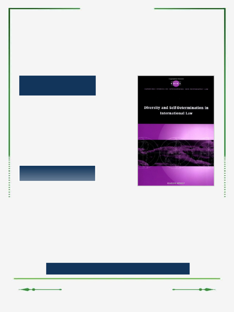Diversity self determination int law 1st Edition Karen Knop ebook any ...