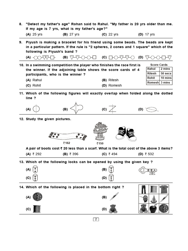 Age and Pattern Problem Solving | PDF
