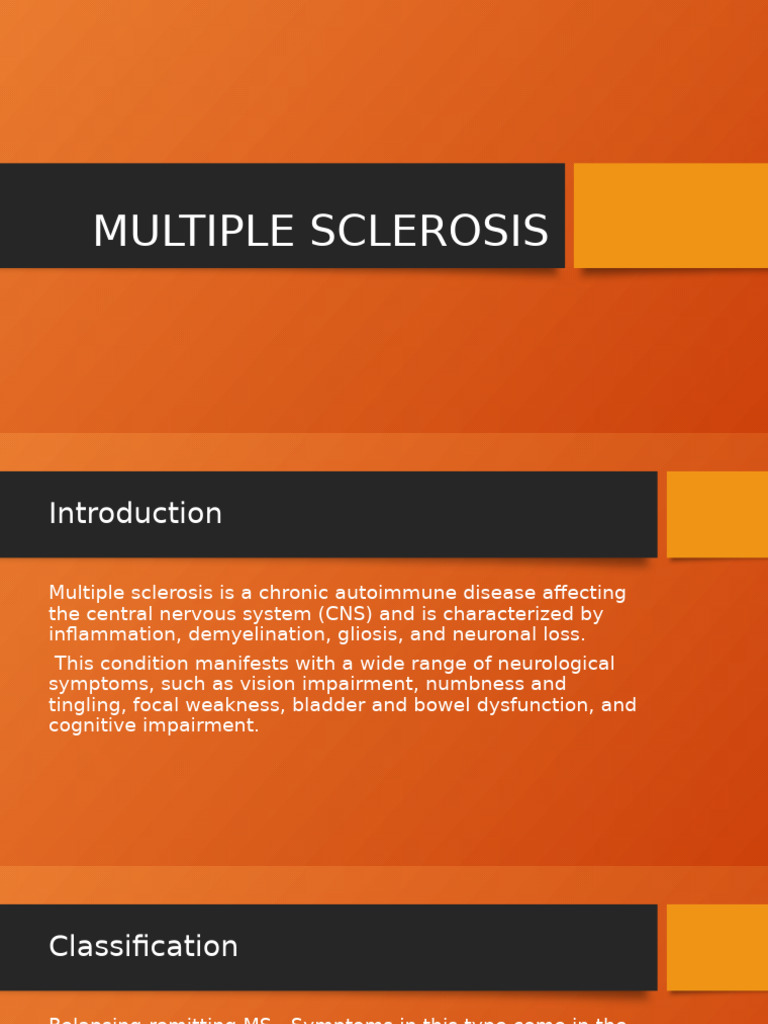 Multiple Sclerosis 1 | PDF | Multiple Sclerosis | Human Diseases And ...