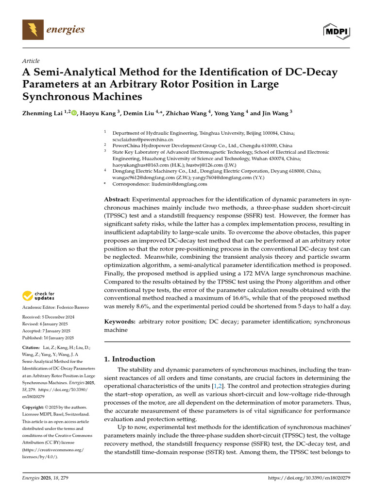 A Semi-Analytical Method for the Identification of (2) | PDF