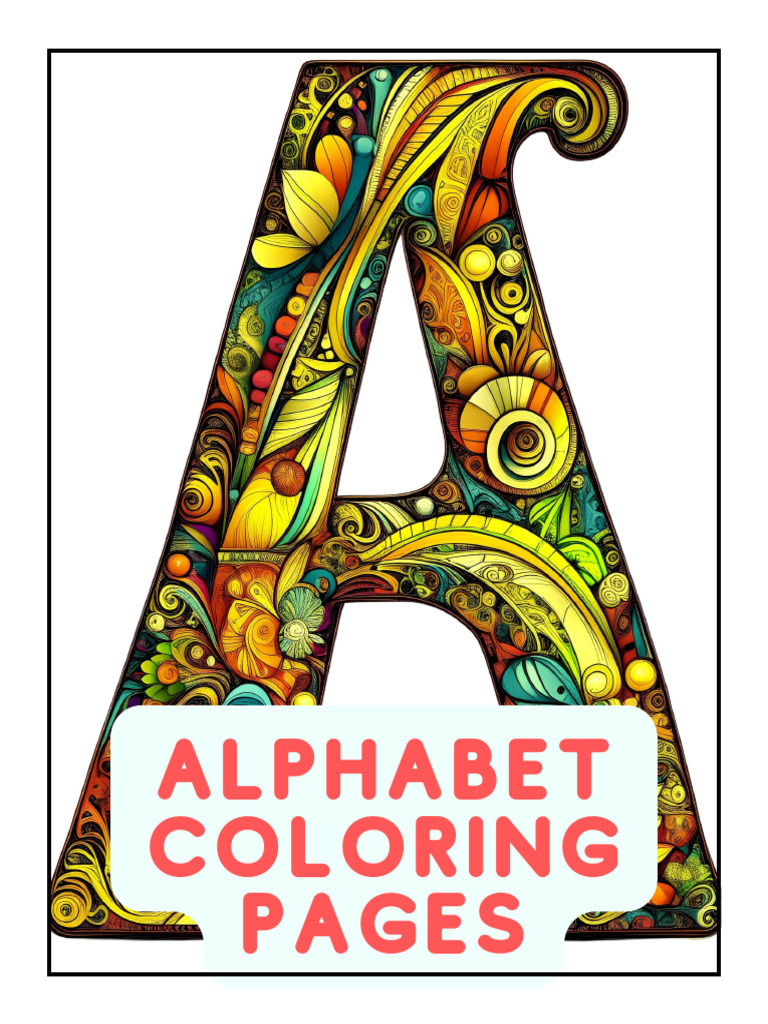 Alphabet Coloring 26 Pages | PDF