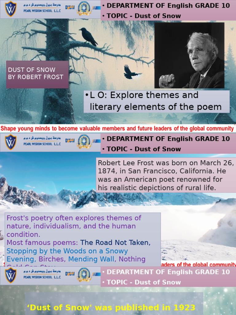 DUST of Snow ppt | PDF | Poetry