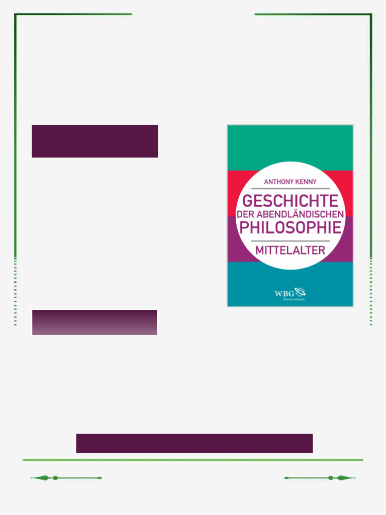 Geschichte der abendländischen Philosophie Band II Mittelalter 3 ...