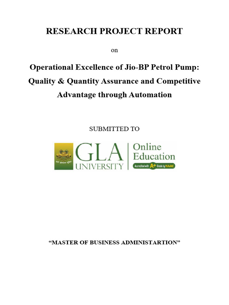 Project Report_Kavita Agrawal | PDF | Filling Station | Automation