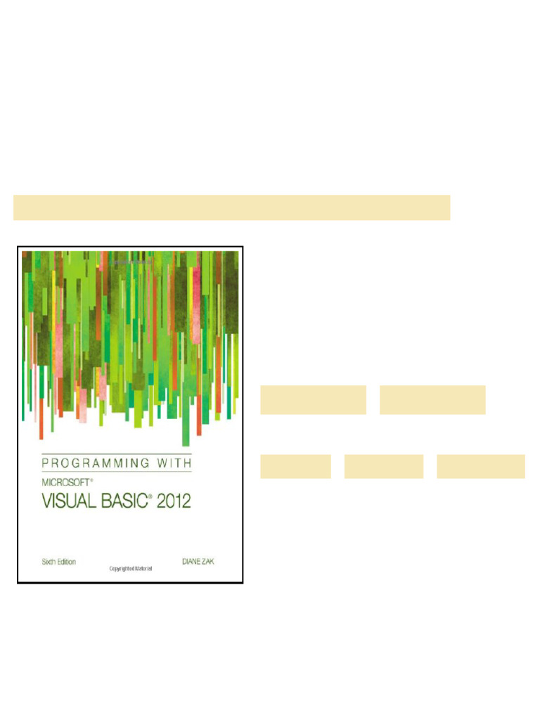 Programming with Microsoft Visual Basic 2012 6th Edition Diane Zak - ebook and textbook ...