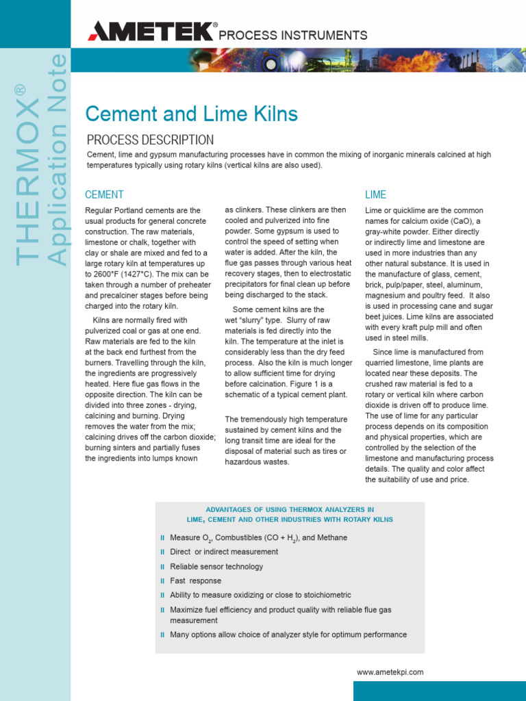 Cement and Lime Kilns | PDF | Cement | Lime (Material)