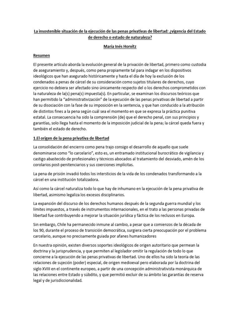 Horvitz | PDF | Castigos | Prisión