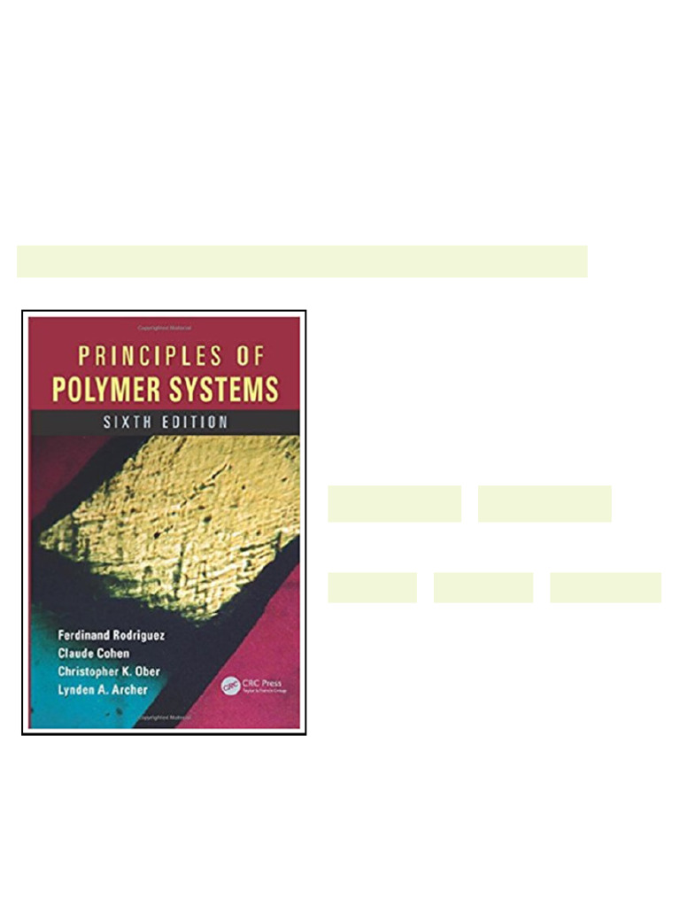Principles of Polymer Systems 6th Rodriguez Solution Manual - test bank ...