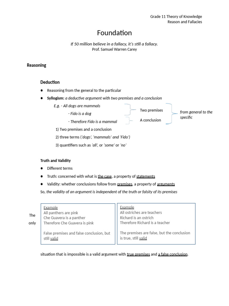 KQ & KF - Ethical Theories - Theories of Truth - Fallacies | PDF ...