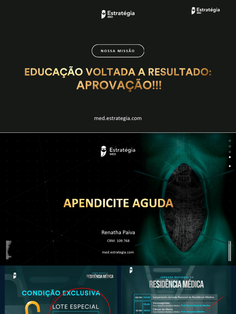 Abdome Agudo Inflamatório - Apendicite Aguda - slide | PDF | Doenças e ...