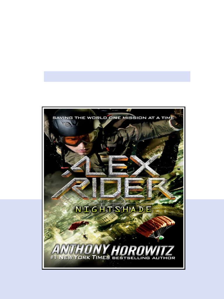 Alex Rider Nightshade Anthony Horowitz newest edition 2025 | PDF