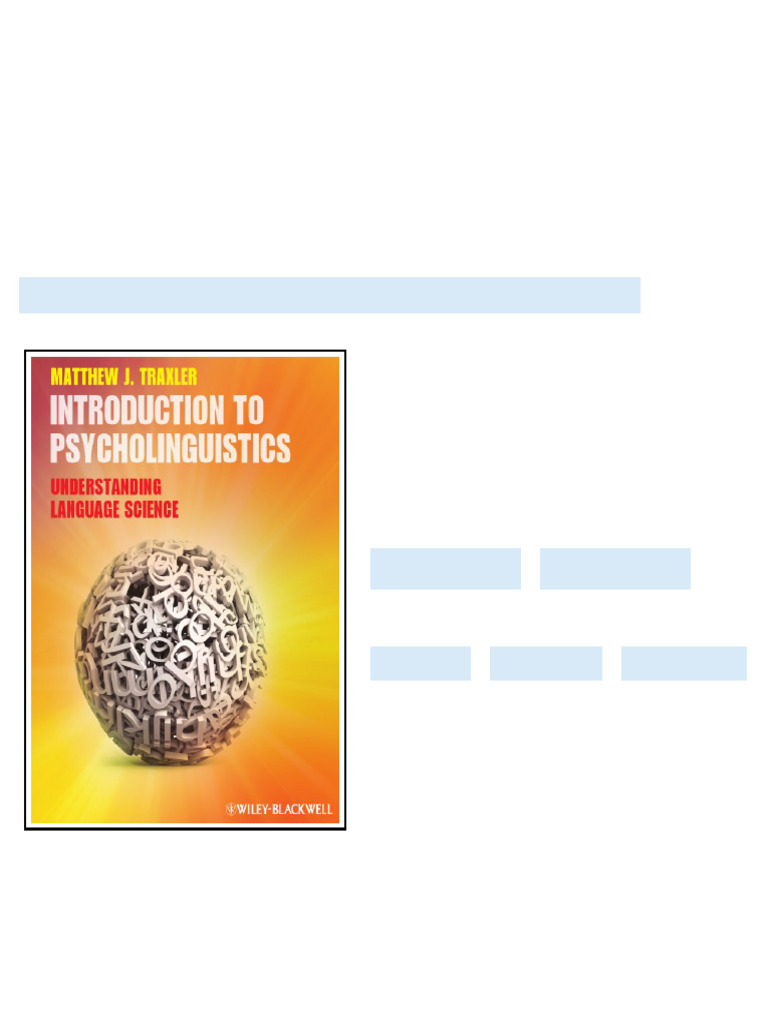 Introduction to psycholinguistics understanding language science ...