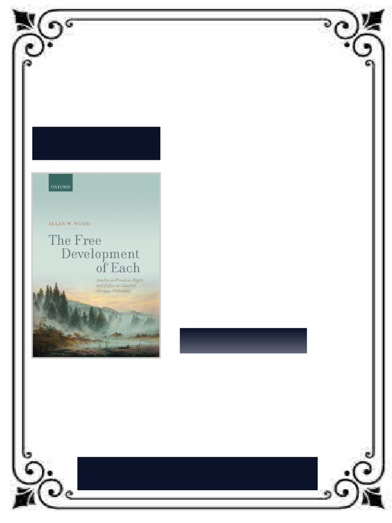 The Free Development of Each Studies On Freedom Right and Ethics in ...