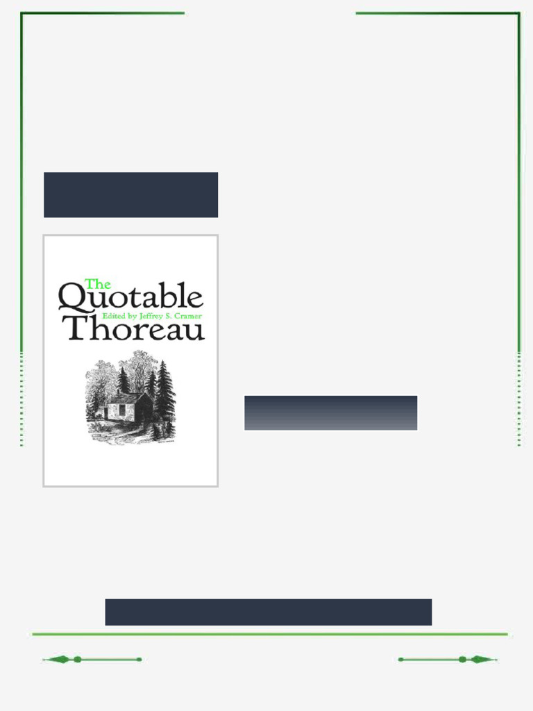 The Quotable Thoreau Jeffrey S Cramer (Editor) ebook ARC digital ...