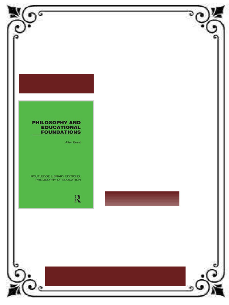 Philosophy and Educational Foundations Routledge Library Editions ...