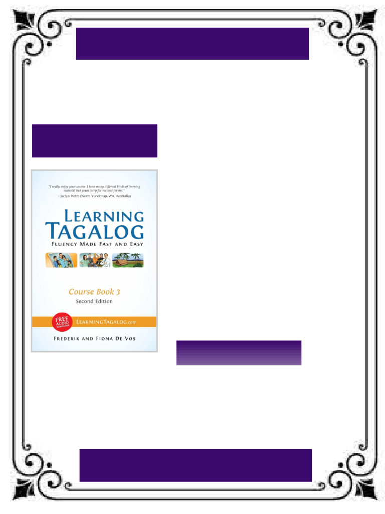 Learning Tagalog Fluency Made Fast and Easy Course Book 3 Part of 7 ...