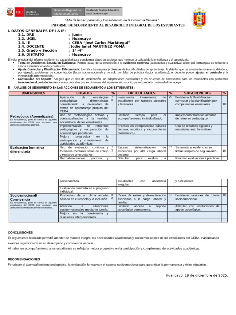 26 Dic. Semana de Gestión 2025 JCM | PDF | Planificación | Maestros