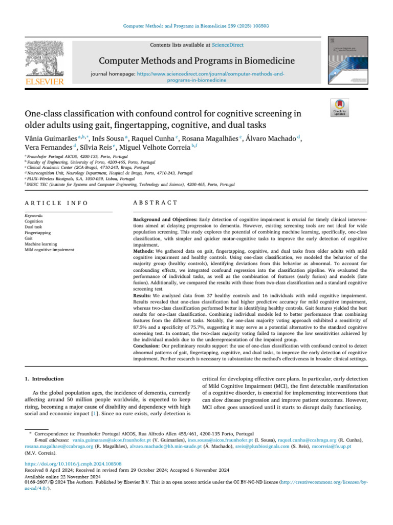 2025 - One-Class Classification With Confound Control For Cognitive ...