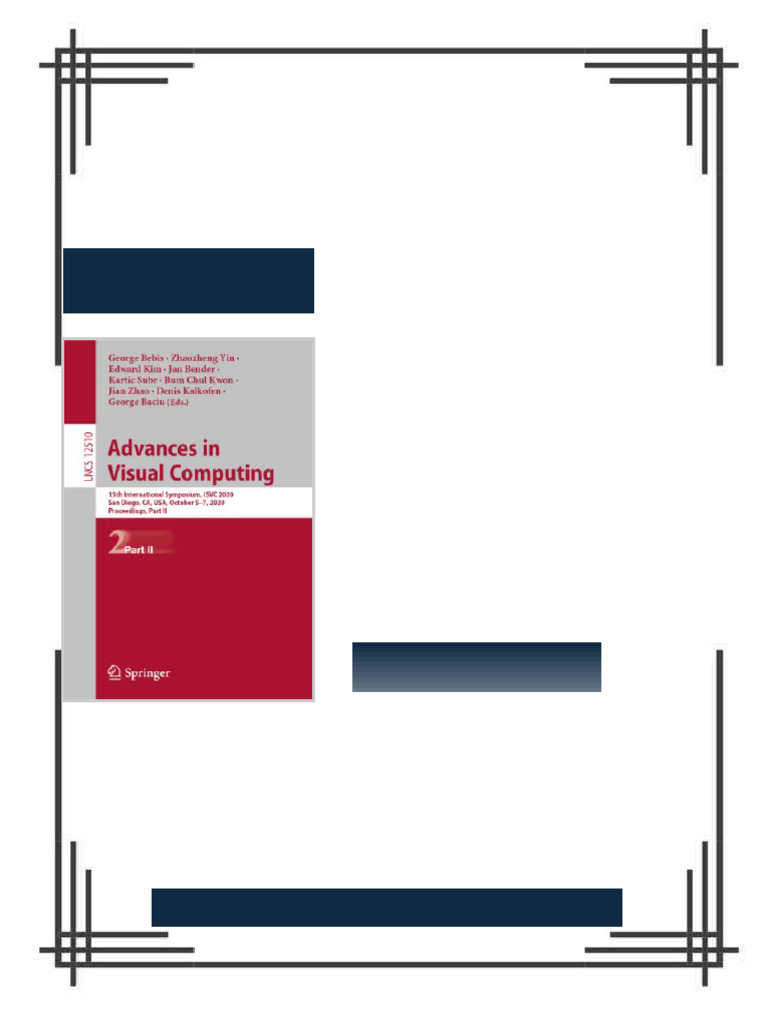 Advances in Visual Computing 15th International Symposium ISVC 2020 San ...