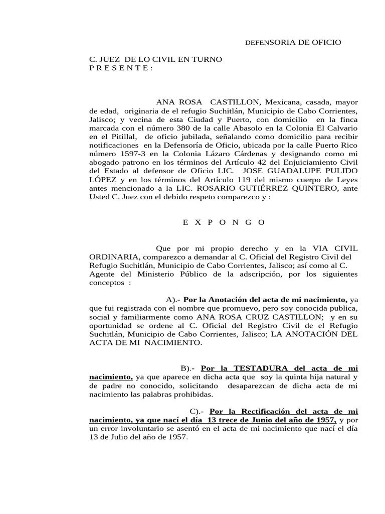 ANOTACION ANA ROSA CRUZ CASTILLON | PDF | Justicia | Crimen y violencia