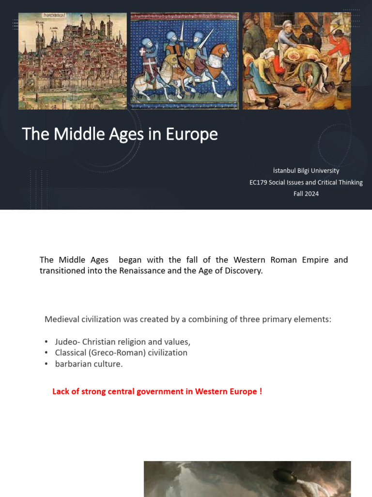 The Middle Ages in Europe | PDF | Charlemagne | Middle Ages
