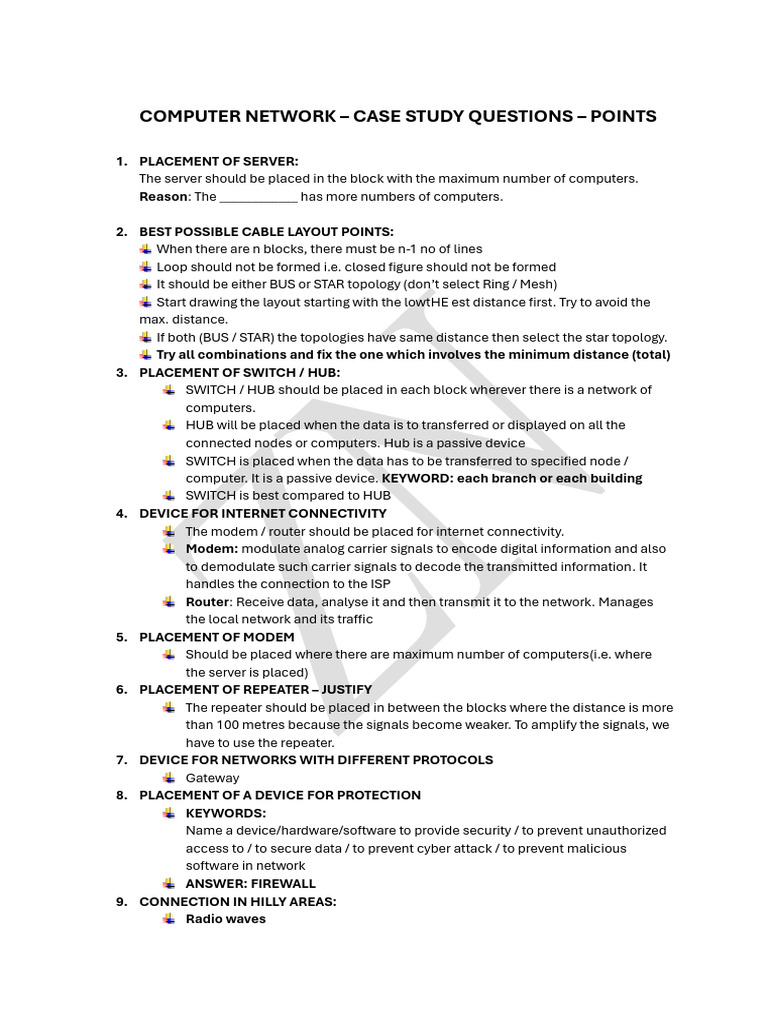 Computer Network Design Case Study Guide | PDF