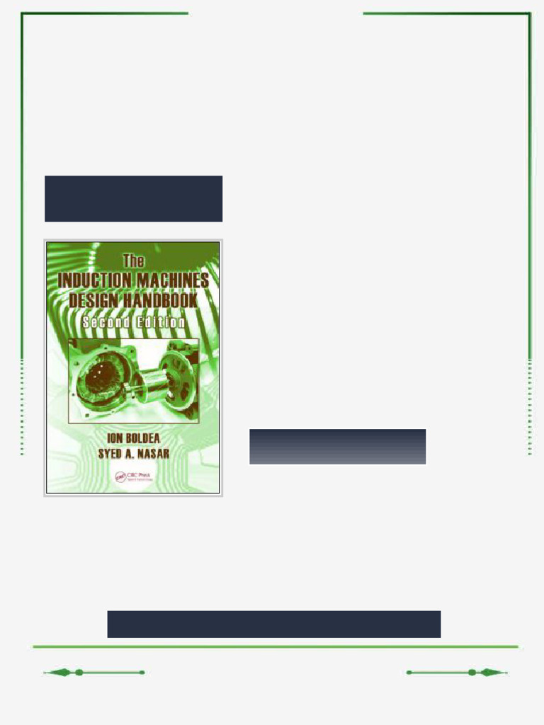 The Induction Machines Design Handbook Second Edition Electric Power ...