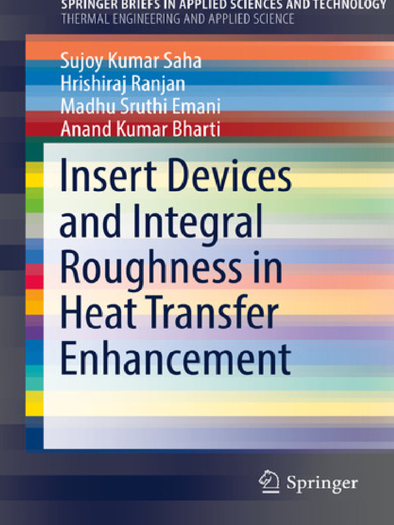Insert Devices and Integral Roughness in Heat Transfer Enhancement | PDF