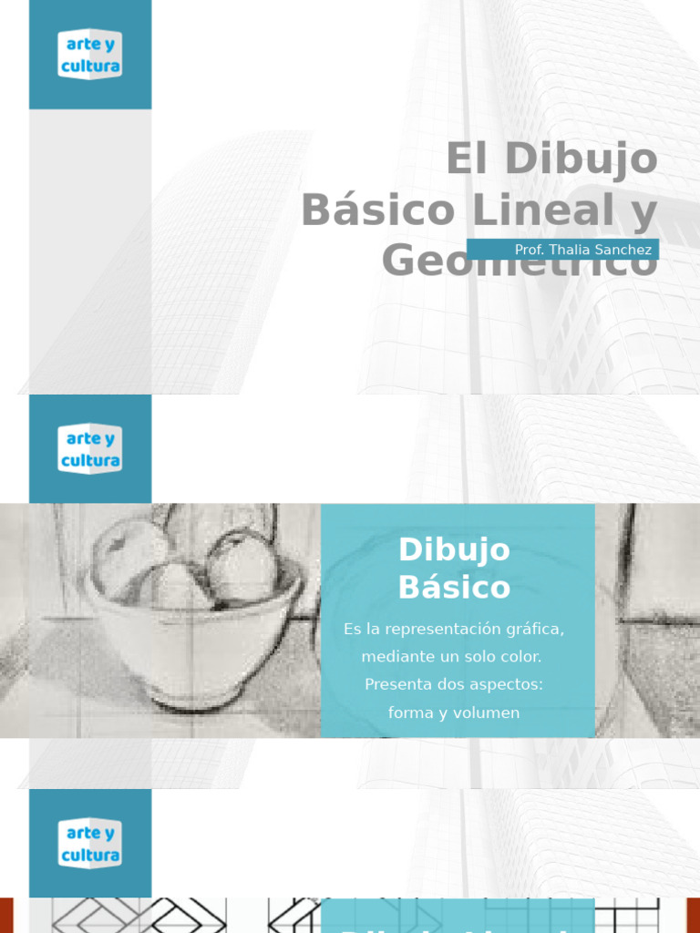 El Dibujo Básico Lineal y Geométrico: Prof. Thalia Sanchez | PDF ...