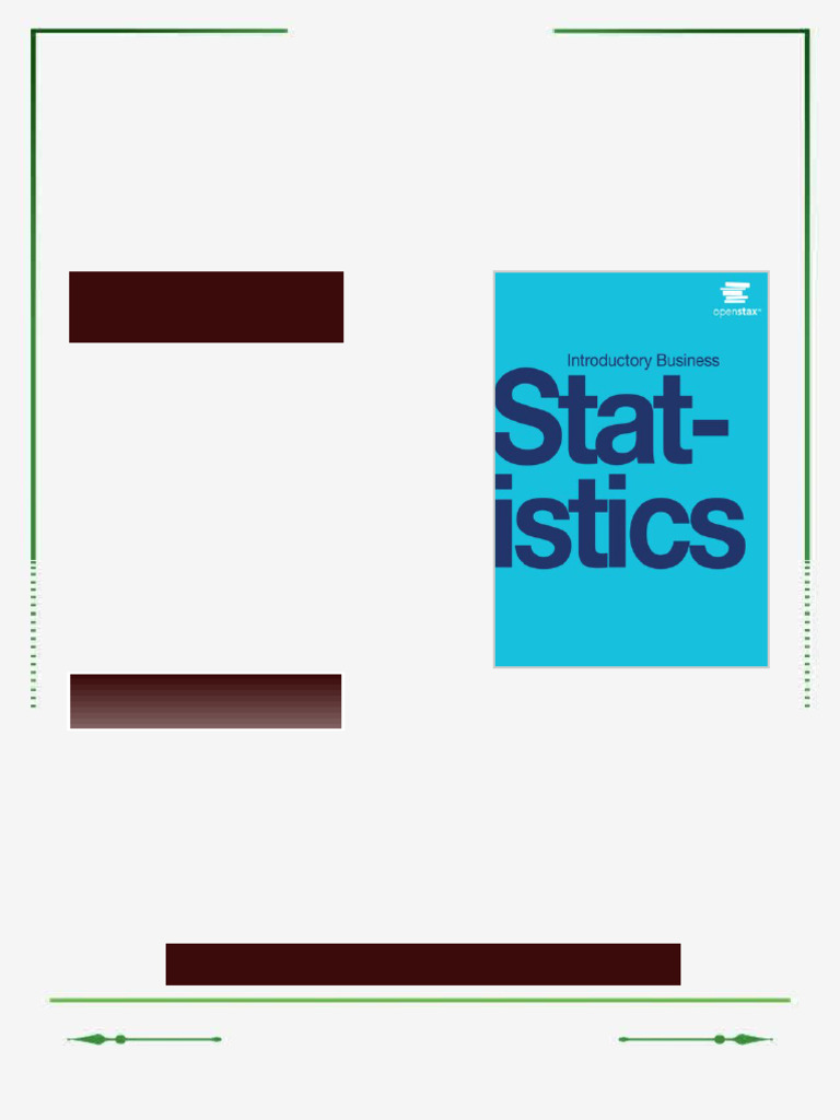 Introductory Business Statistics (Fall 2020 Corrected Edition ...