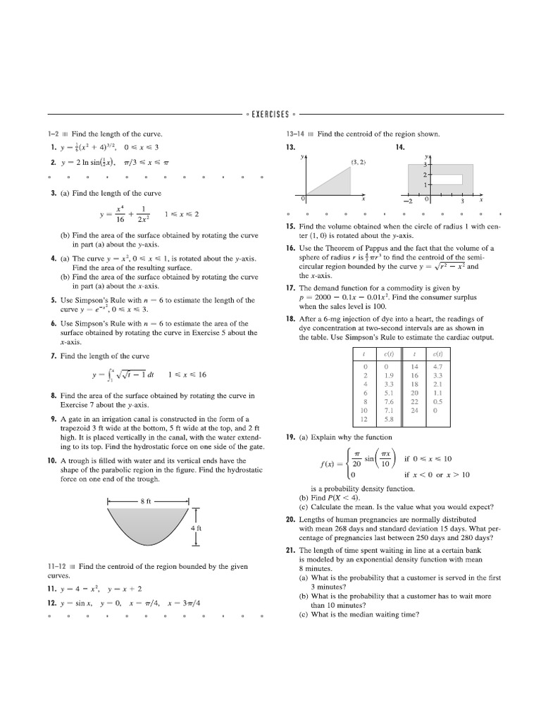 Exercises 8 Stewart Calculus | PDF