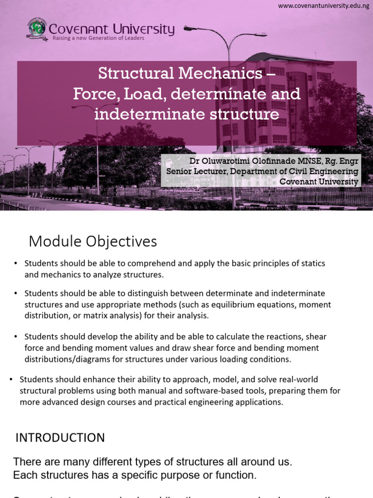 Structural Mechanics: Analyzing Loads and Structures | PDF | Structural ...