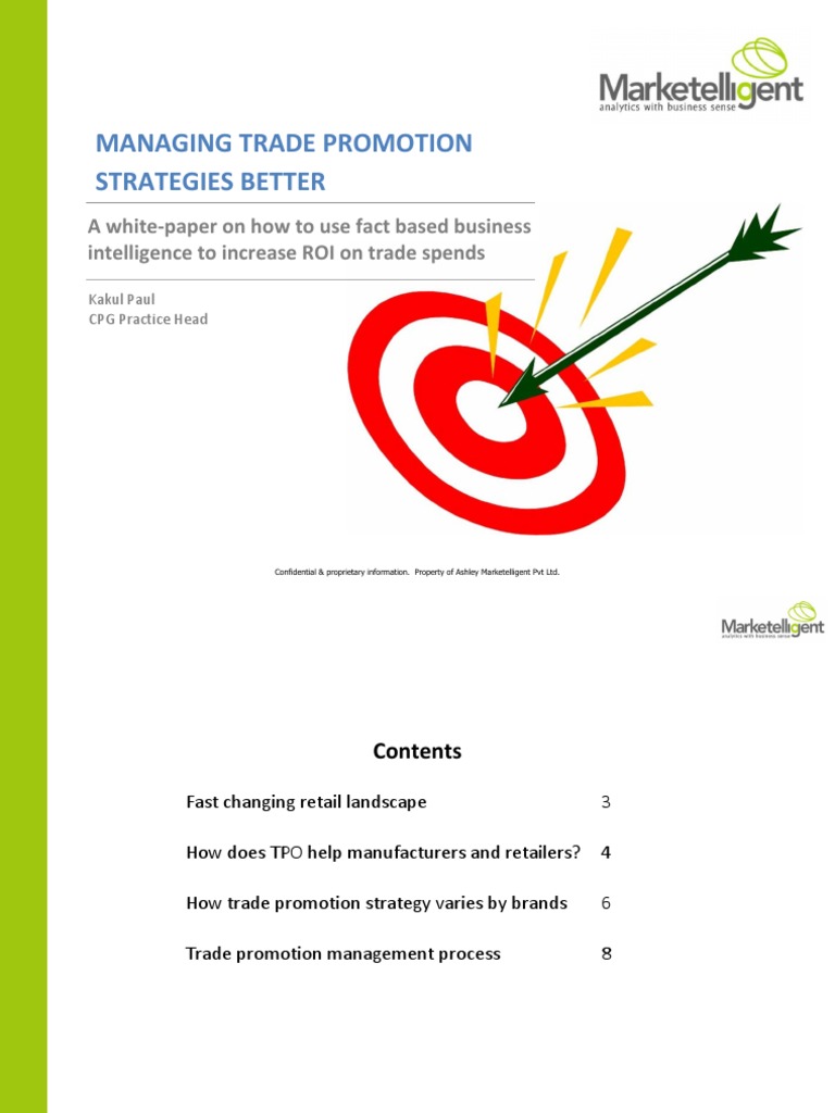Optimizing Trade Promotion Strategies | PDF | Brand | Return On Investment