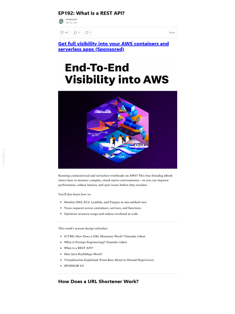 EP192_ What is a REST API_ - ByteByteGo Newsletter | PDF | Virtual ...