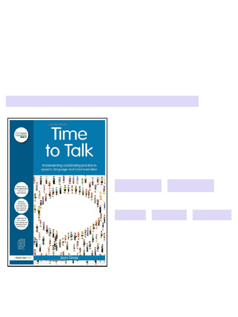 Time to Talk Implementing outstanding practice in speech language and ...