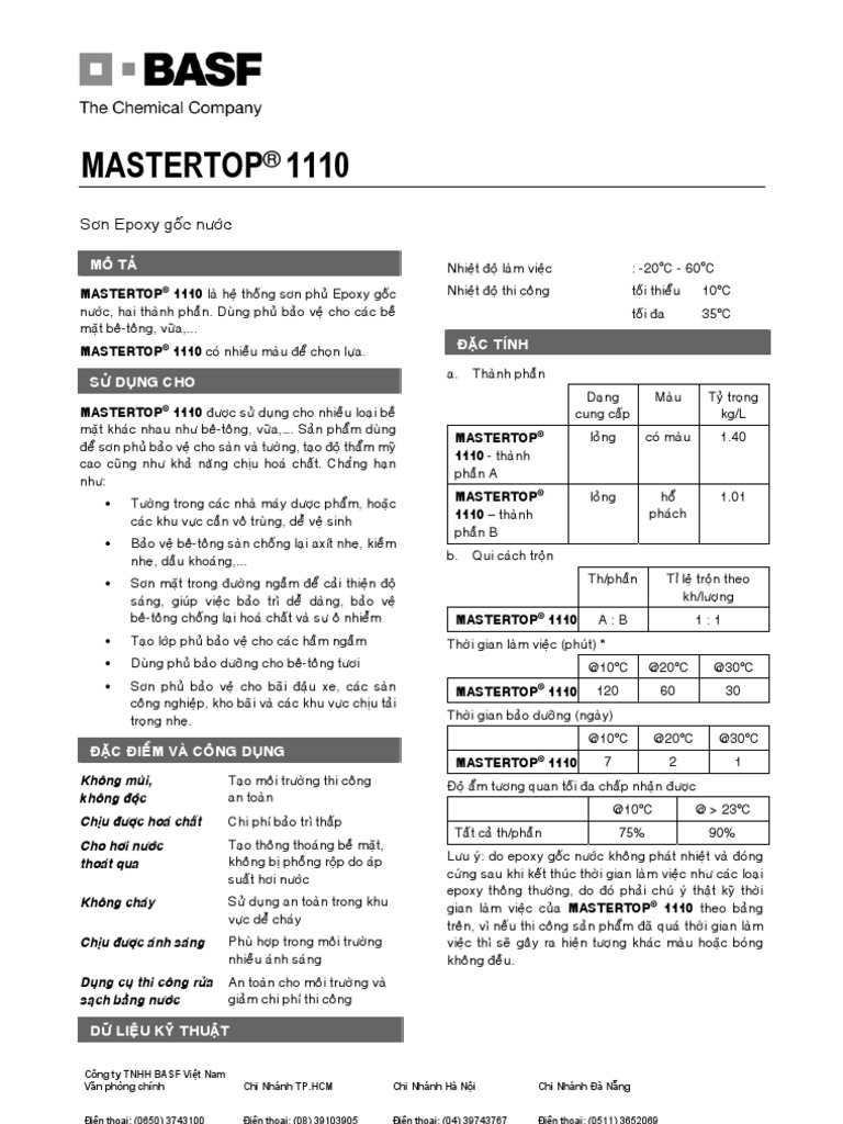 Basf-Mastertop 1110 (Epoxy) | PDF