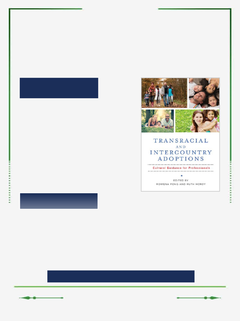 Transracial and Intercountry Adoptions Cultural Guidance for ...