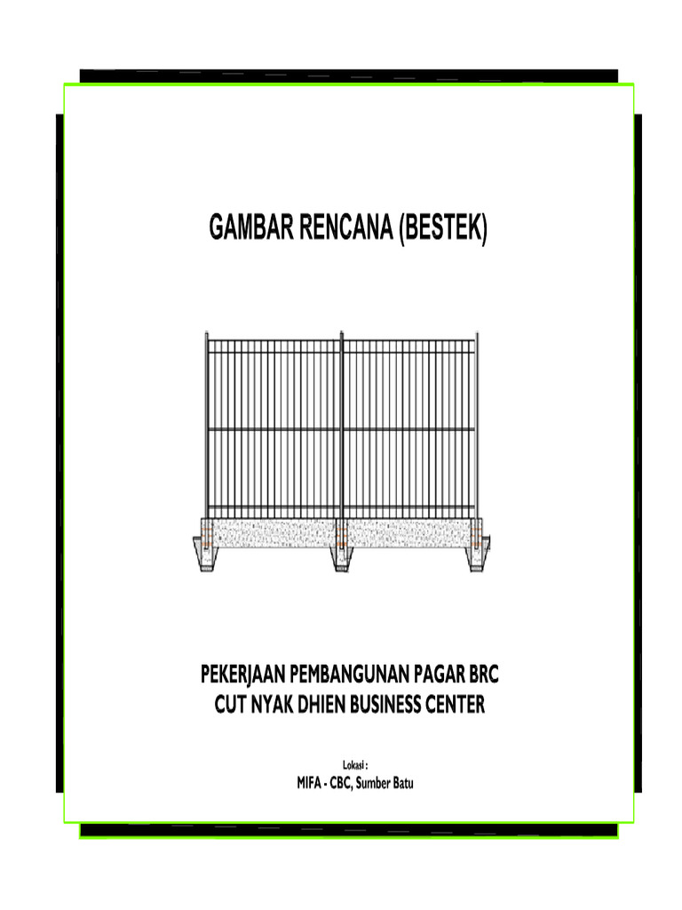Desain Pembangunan Pagar BRC | PDF