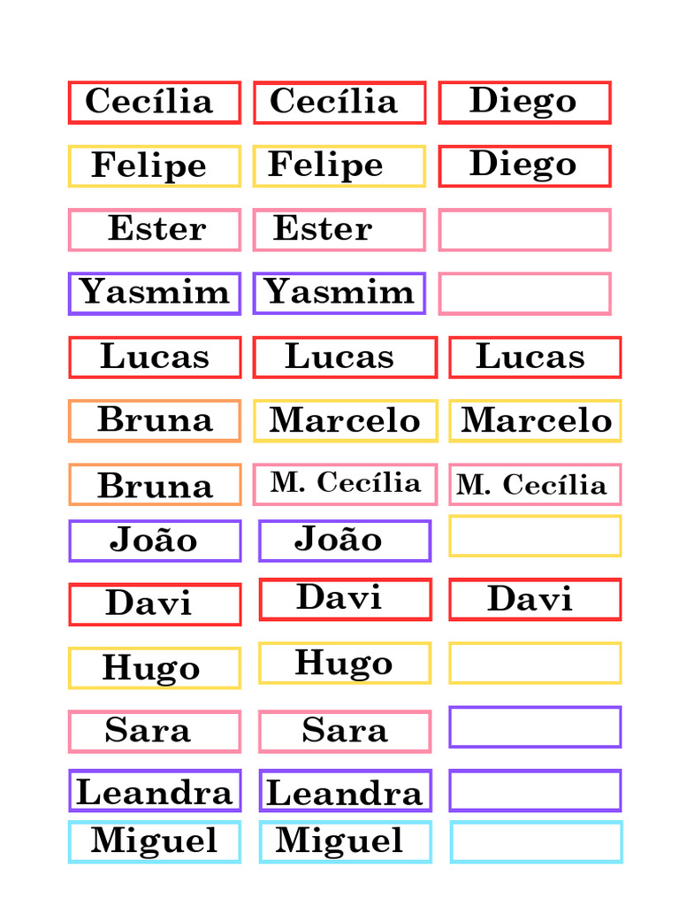 Blue and Colorful Cute Stationery Name Label A4 Document_20250411 ...