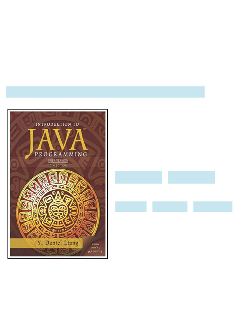 Test Bank for Introduction to Java Programming Brief Version 10th ...