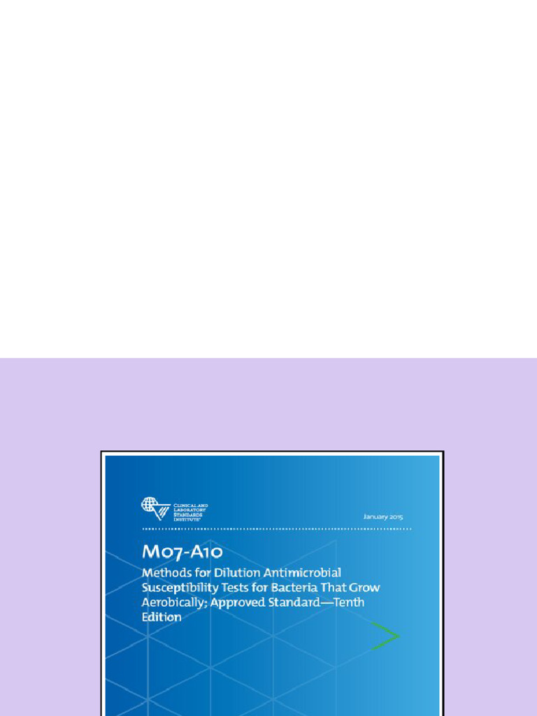 (Ebook) M07-A10 Methods for Dilution Antimicrobial Susceptibility Tests ...