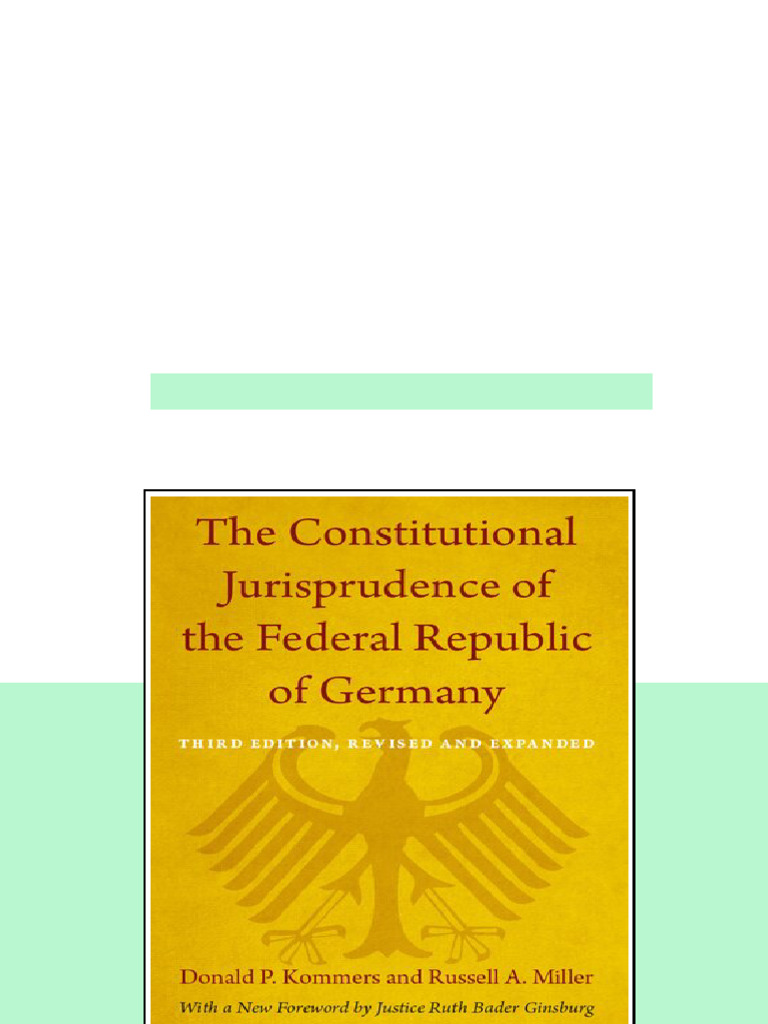 The Constitutional Jurisprudence Of The Federal Republic Of Germany ...